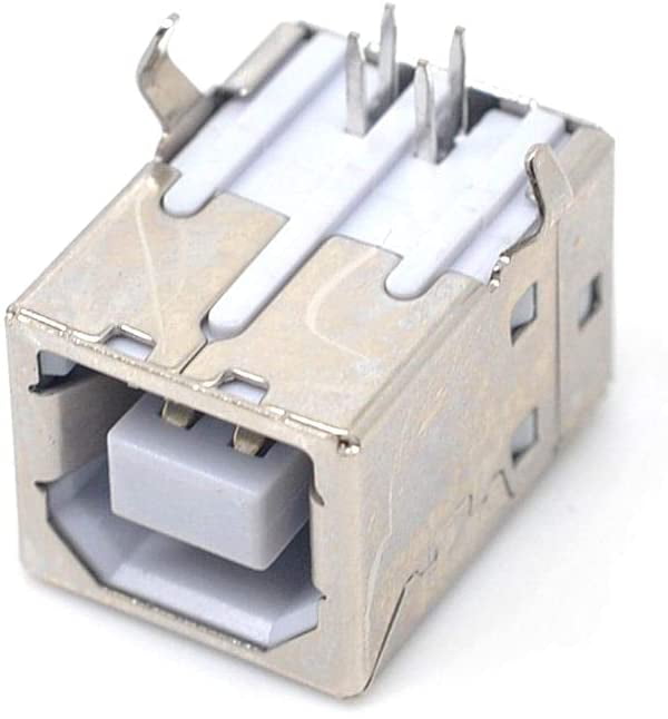 Oiyagai 10 Pcs USB Female Type-B Jack 4-Pin 90 Degree PCB DIP Socket ...