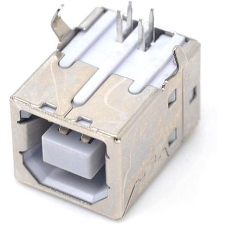 Oiyagai 10 Pcs USB Female Type-B Jack 4-Pin 90 Degree PCB DIP Socket ...