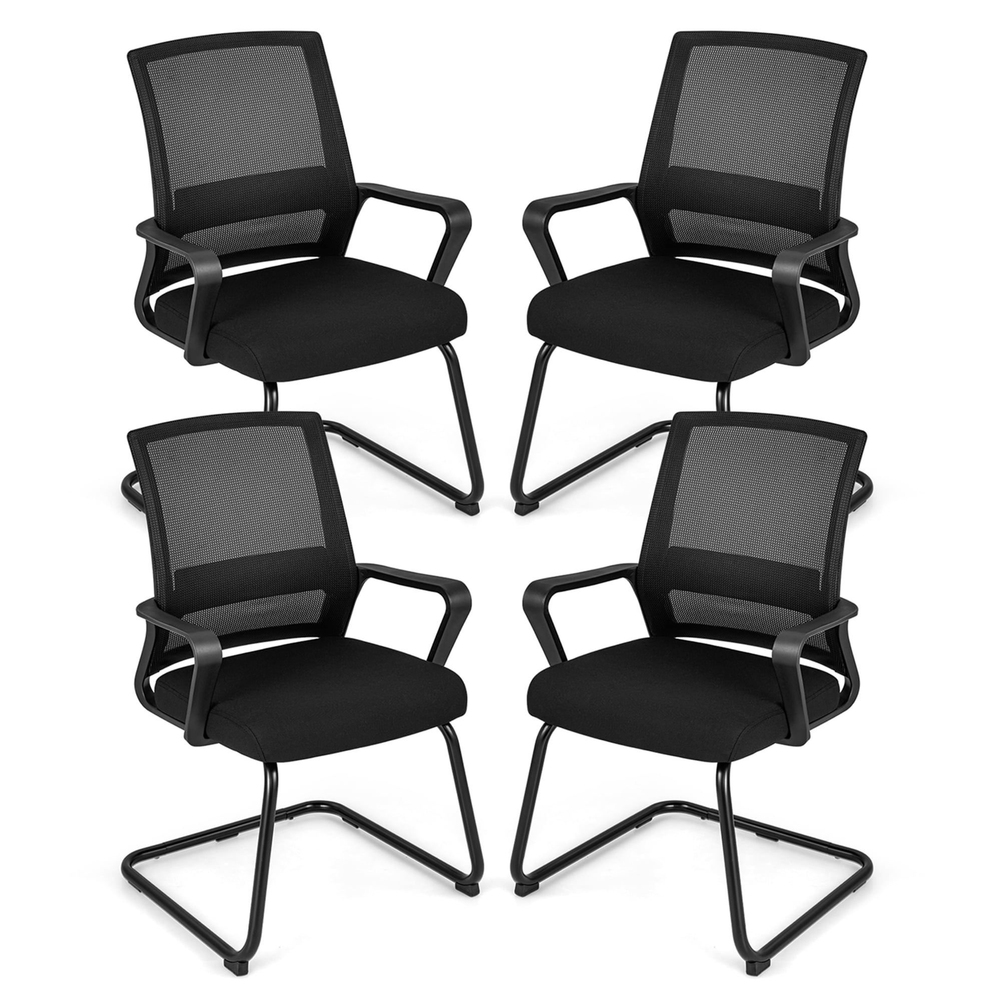 Click here for Costway 4 Pcs Office Guest Chair With Lumbar Suppo... prices