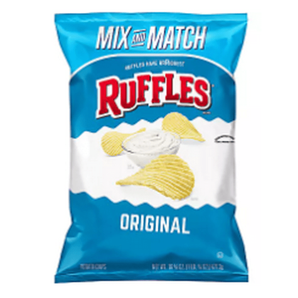 Ruffles Original Potato Chips, Party Size 15.6 oz | Pack of 3 - Walmart.com