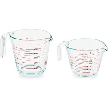 TIBLEN 7-Pack Glass Measuring Cup Set, 34/17 oz, Microwaveable, Freezer ...