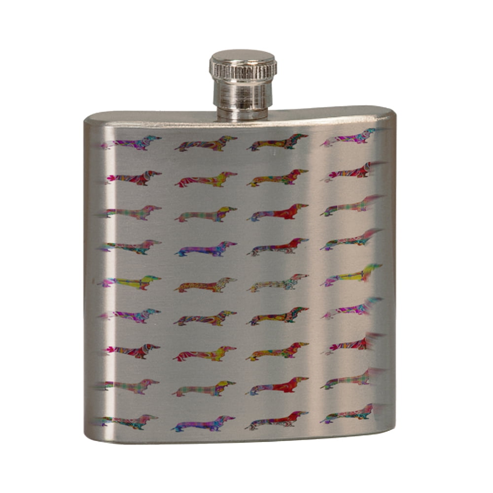 KuzmarK 6 oz. Stainless Steel Flask Set in Black Presentation Box ...