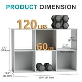 EDX 6 Cube Storage Organizer, 36" L×11.6" W×24"H, Open Cube Storage ...