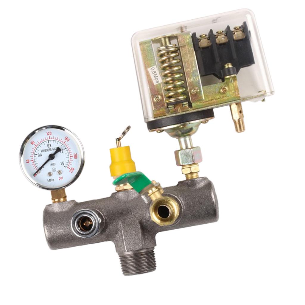 Pressure Switch Manifold Regulator Gauges Air Compressor Pressure ...