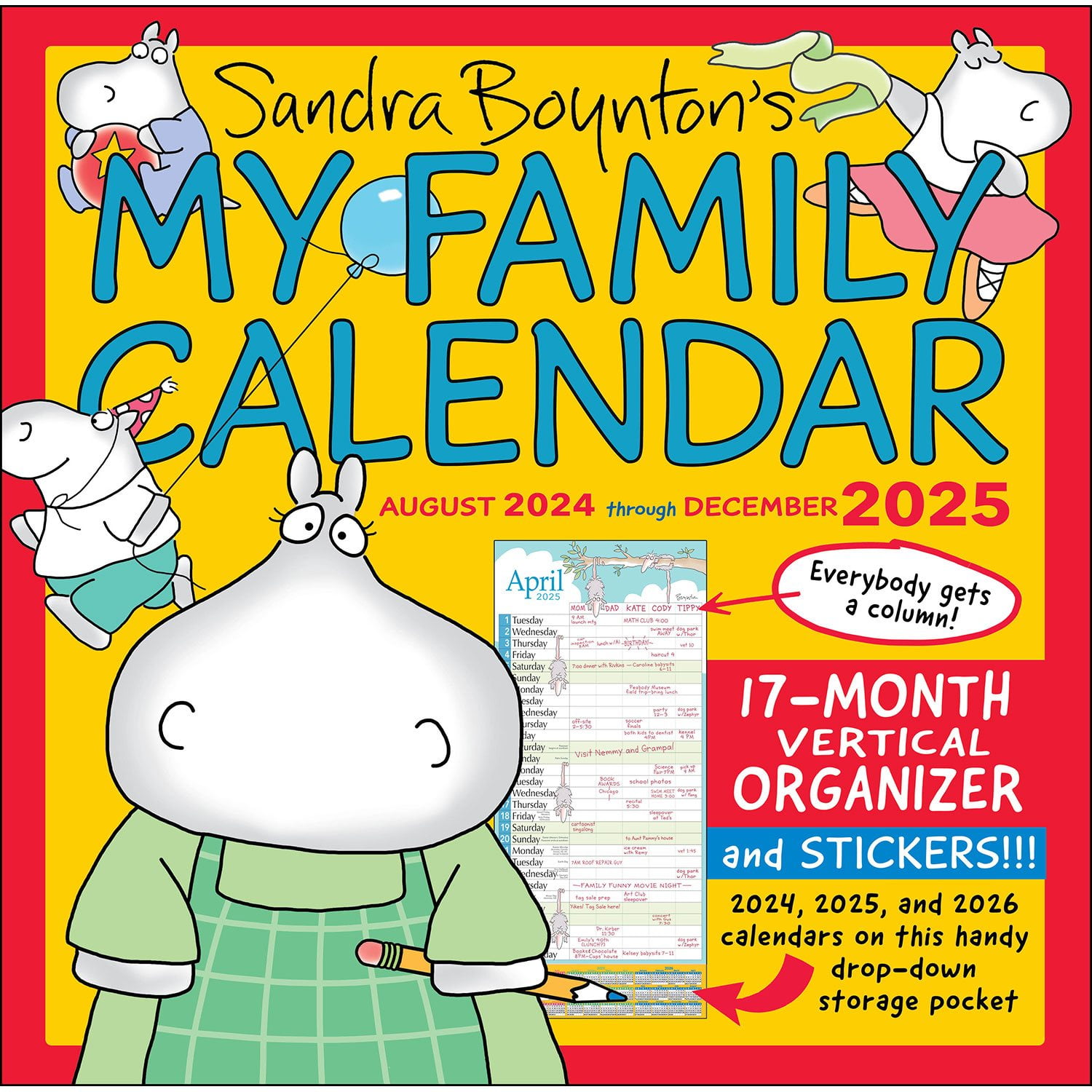 My Family Calendar 17-Month 2024-2025, Family Wall Calendar - Samsclub.com