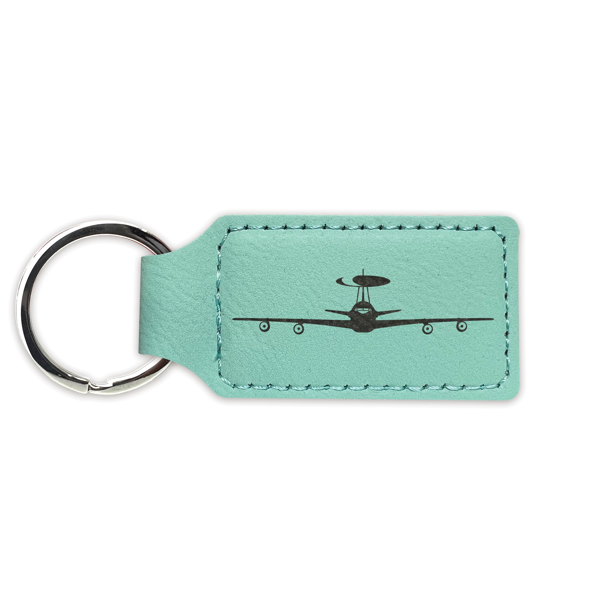 E-3 Sentry AWACS Keychain Leatherette Rectangle - Laser Engraved - Many ...
