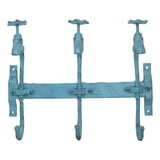 Cast Iron Vintage Rustic Blue Farmhouse Sink Faucet Spigot Triple Wall ...