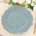 Efavormart 6 Pack 13" Round Dusty Blue Plastic Reef Charger Plates ...