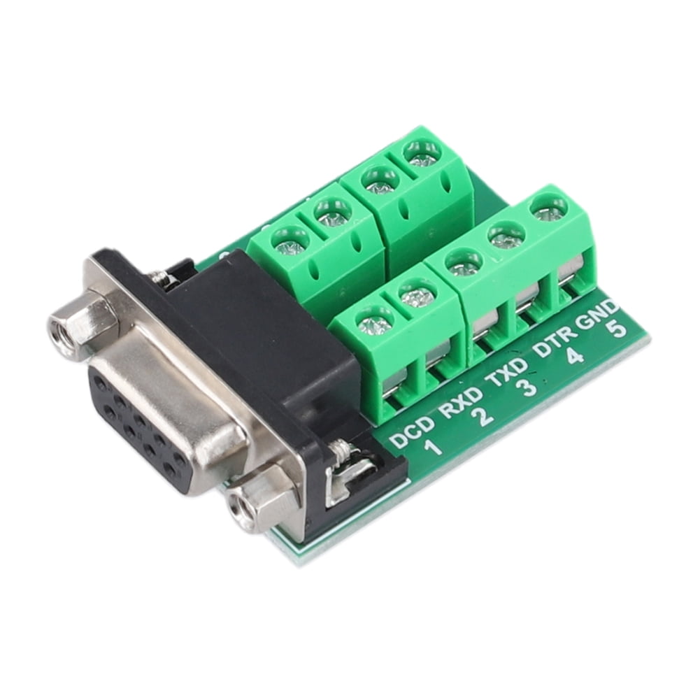 Placa conexión conector sin soldadura D-SUB 9 pines Adaptador serie DB9 RS232 (hembra) | Walmart ...