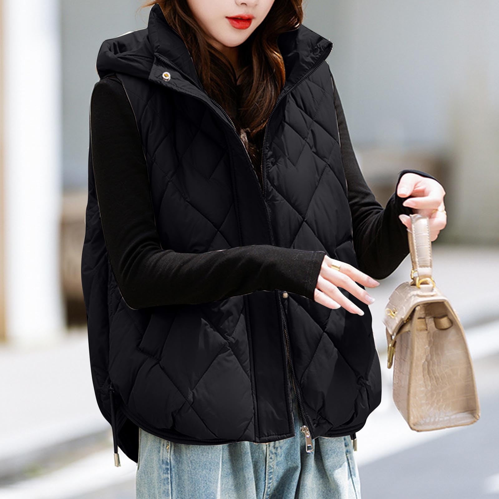 Click here for Jsaierl Womens Puffer Vest Winter Warm Quilted Ves... prices