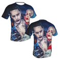 Harl-ey Quinn Joker Casual Men's T-Shirts Classic Crew T-Shirt Tops ...