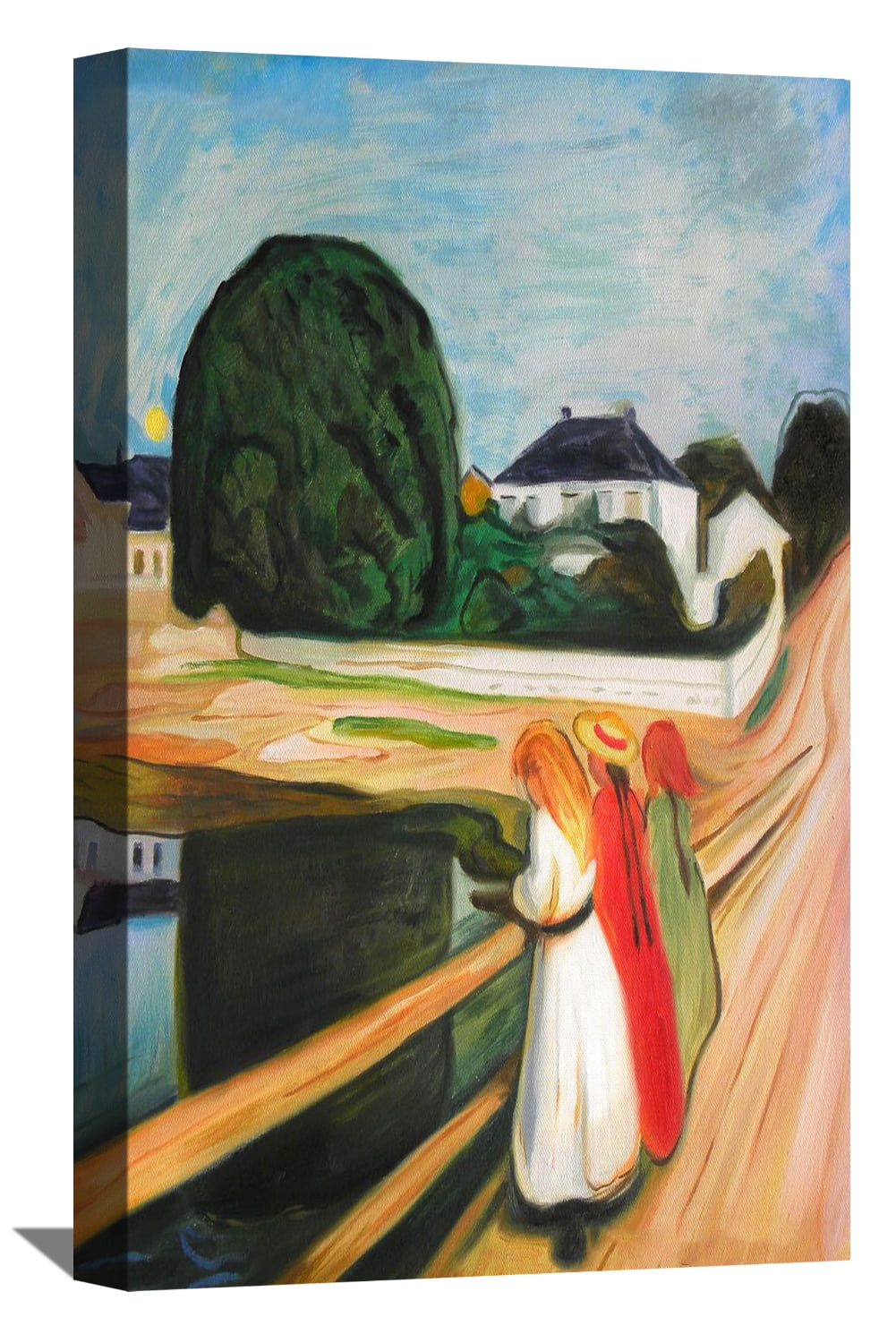 Edvard Munch Painting Art Print Eye In Eye Canvas Art Print Framed Wall ...