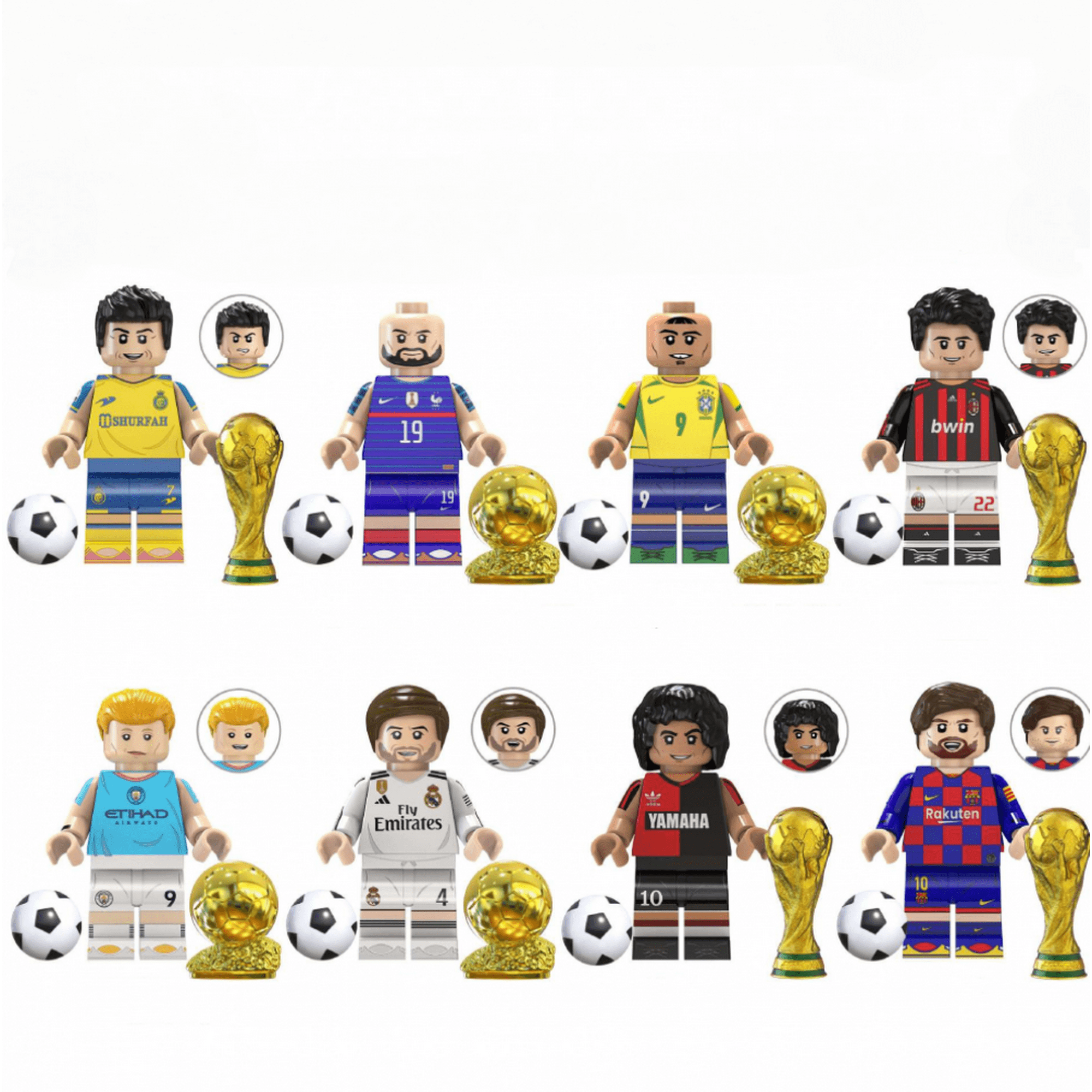 Click here for 8 Pcs Football Star Puzzle Building Block Toy  4.5... prices