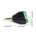 CIYISON 4 Pin 3.5mm Stereo Connector Terminal Block Male/Female Plug to ...