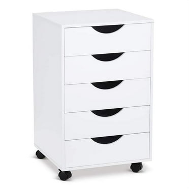 Simply Tidy's White Modular Mobile Chest- Rolling Cabinet with Drawers ...