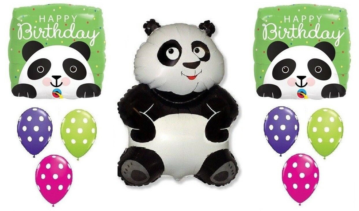 PANDA Pandemonium Body Jungle Polka Dots Birthday Party Mylar Latex ...