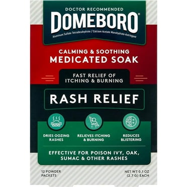Domeboro Medicated Soak Powder, Rash Relief, 12 ct, 2-Pack, Astringent ...