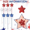 4th of July Glitter Foam Star Stems, Red White Blue Five-Pointed Star ...