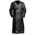 Manteau Trench en Cuir Noir Uniforme Militaire Classique Allemand Ww2 ...