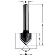 CMT, Contractor Chamfer Bit, 1-3/8-inch Diameter, 45° Cutting Angke, 1/ ...