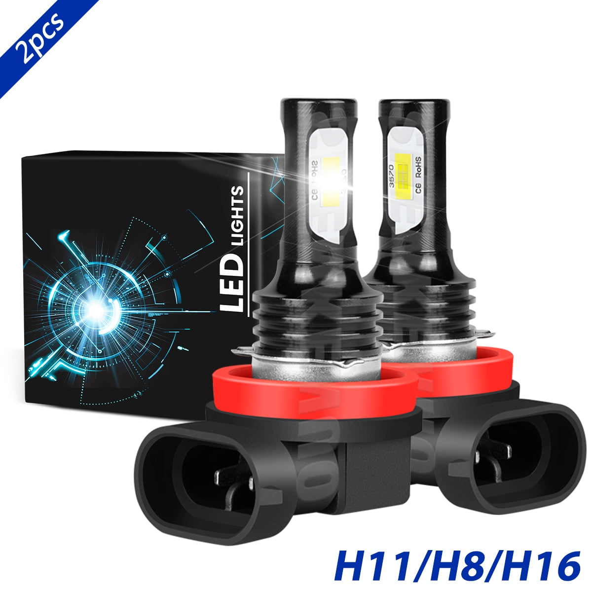 For 2011-2013 Infiniti QX56 LED Fog Light Bulbs Replacement White 6000K ...