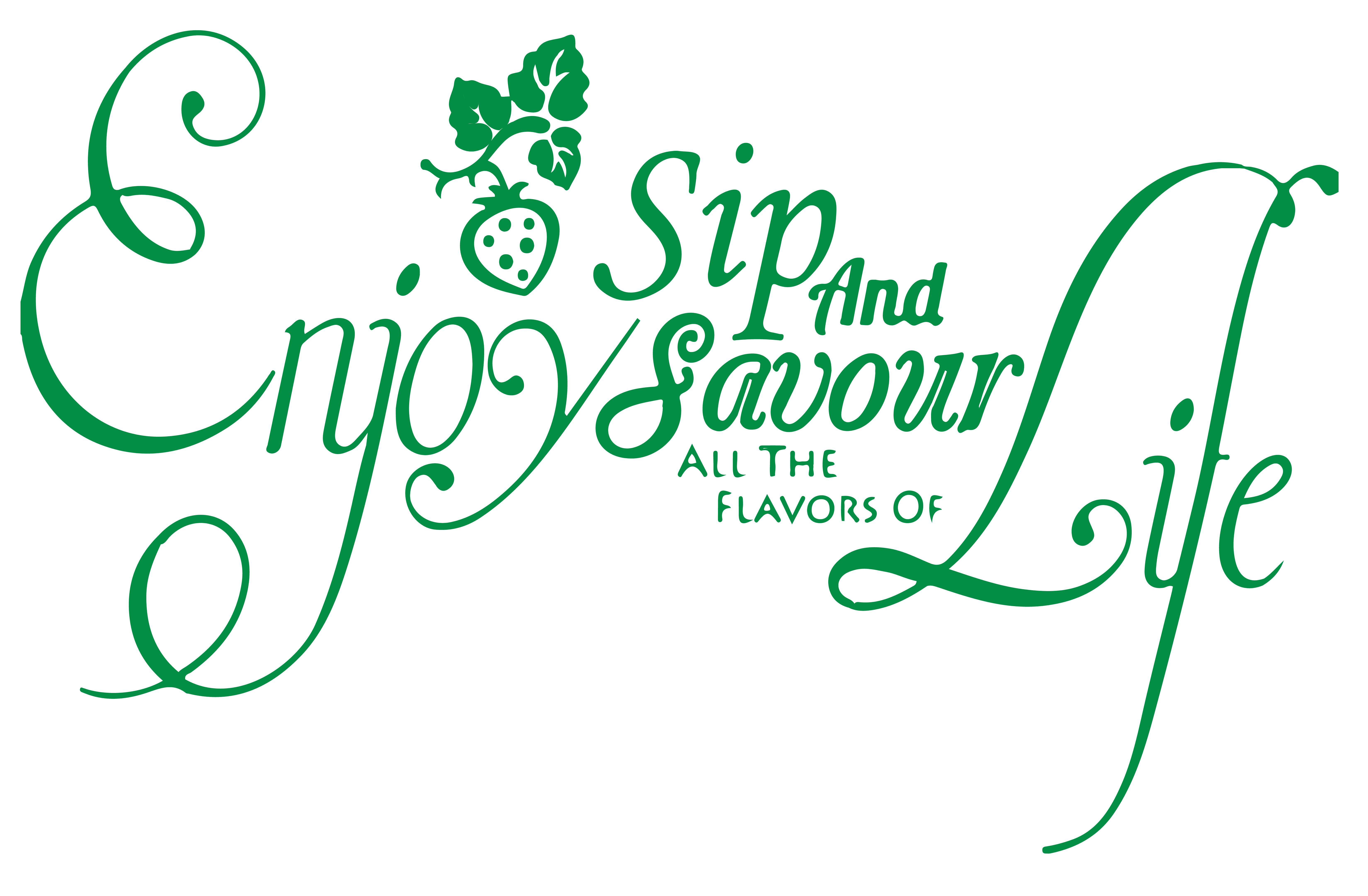 Sip and enjoy savour all the flavours of life Vinyl Decal Sticker Quote ...