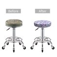 abstractly purple spots Bar Stool Covers - Stretch Round Seat Covers ...