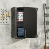 Aobabo Metal Wall Cabinet with Door, Lock and Adjustable Shelf, Metal ...