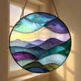Aurora Landscape Stained Glass Pattern Design, Scenic Window Suncatcher ...