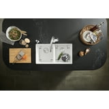 Blanco PRECIS Equal Double Bowl SILGRANIT Sink White - Walmart.com