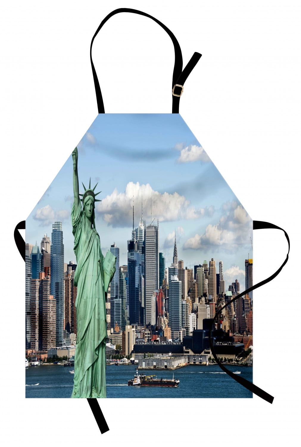 New York Apron Statue of Liberty in NYC Harbor Urban City Print Famous ...