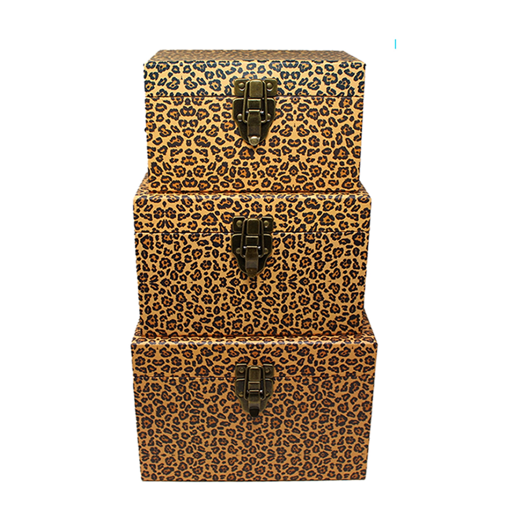 Leopard Print Chest Paperboard Boxes (Set of 3), Party Favors, Room ...