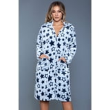 BeWicked 2068-WH-S-M Women Starry Robe, White & Navy - Small & Medium ...