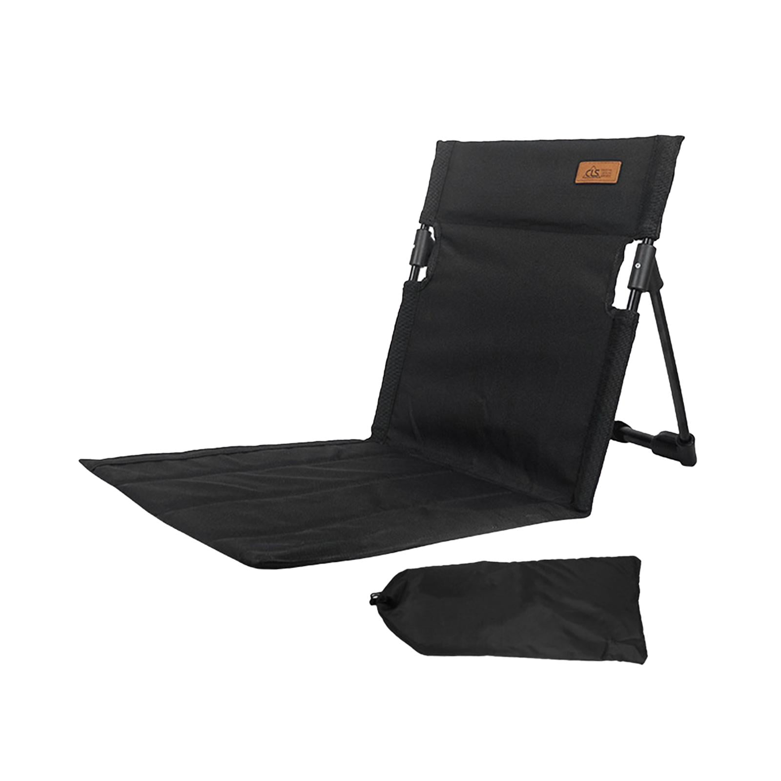 Dynwaveca Beach Chair With Back Support  Beach Floor Chair  Portable Bleacher Cushion Seat Pad  Foldable Chair  Stadium Seat For Picnic Backyard Garde