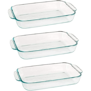 Pyrex Basics Rectangular Casserole 2 Quart Oblong Glass Baking Dish ...