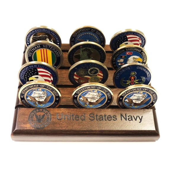 Military Challenge Coin Display