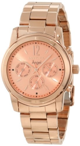 Women's 12509 Angel Rose Dial 18k Rose Gold Ion-Plated Watch - Walmart.com