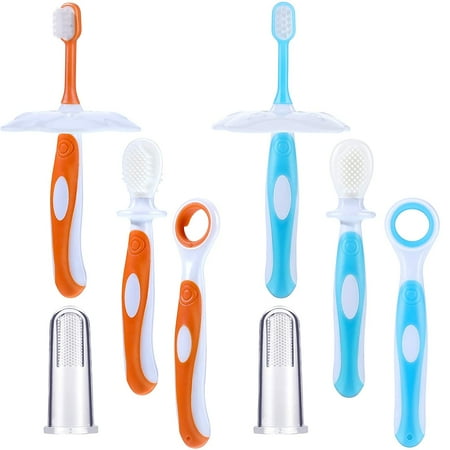 8 Piece Baby Toothbrush Set 3 Stage Oral Care Kit Include Infant ...