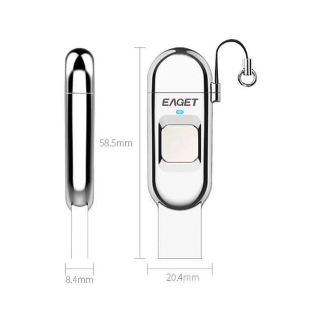 Eaget FU68 USB 3.0 Flash Drive OTG USB Tipo C Pendrive Huella digital ...