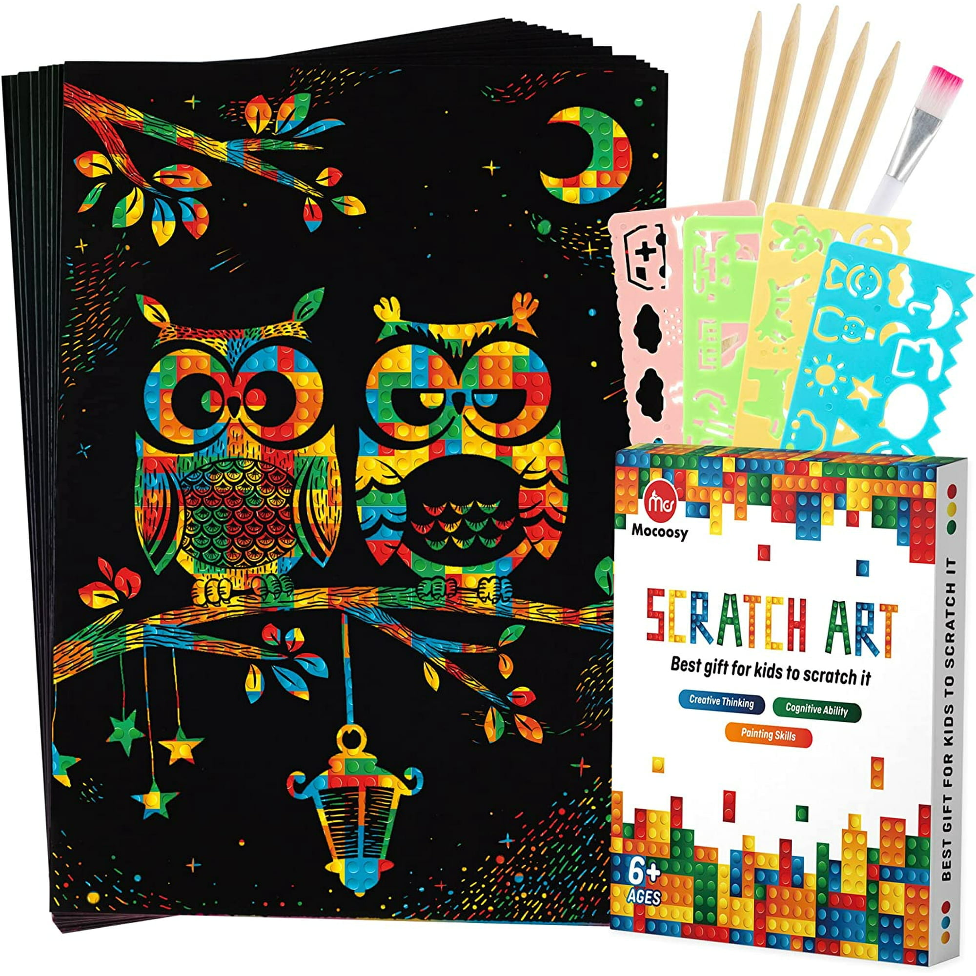 Click here for Mocoosy 60 Pcs Scratch Art Paper For Kids  Rainbow... prices