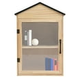 2-Tier Wooden Book Sharing Cabinet with Clear Acrylic Window, Little ...