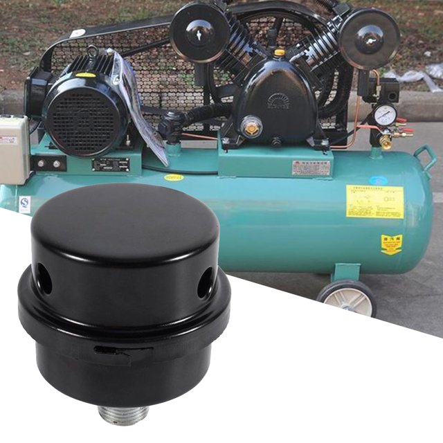 Air Compressor Muffler Small Noise Reduction Black Block Dust Moisture ...