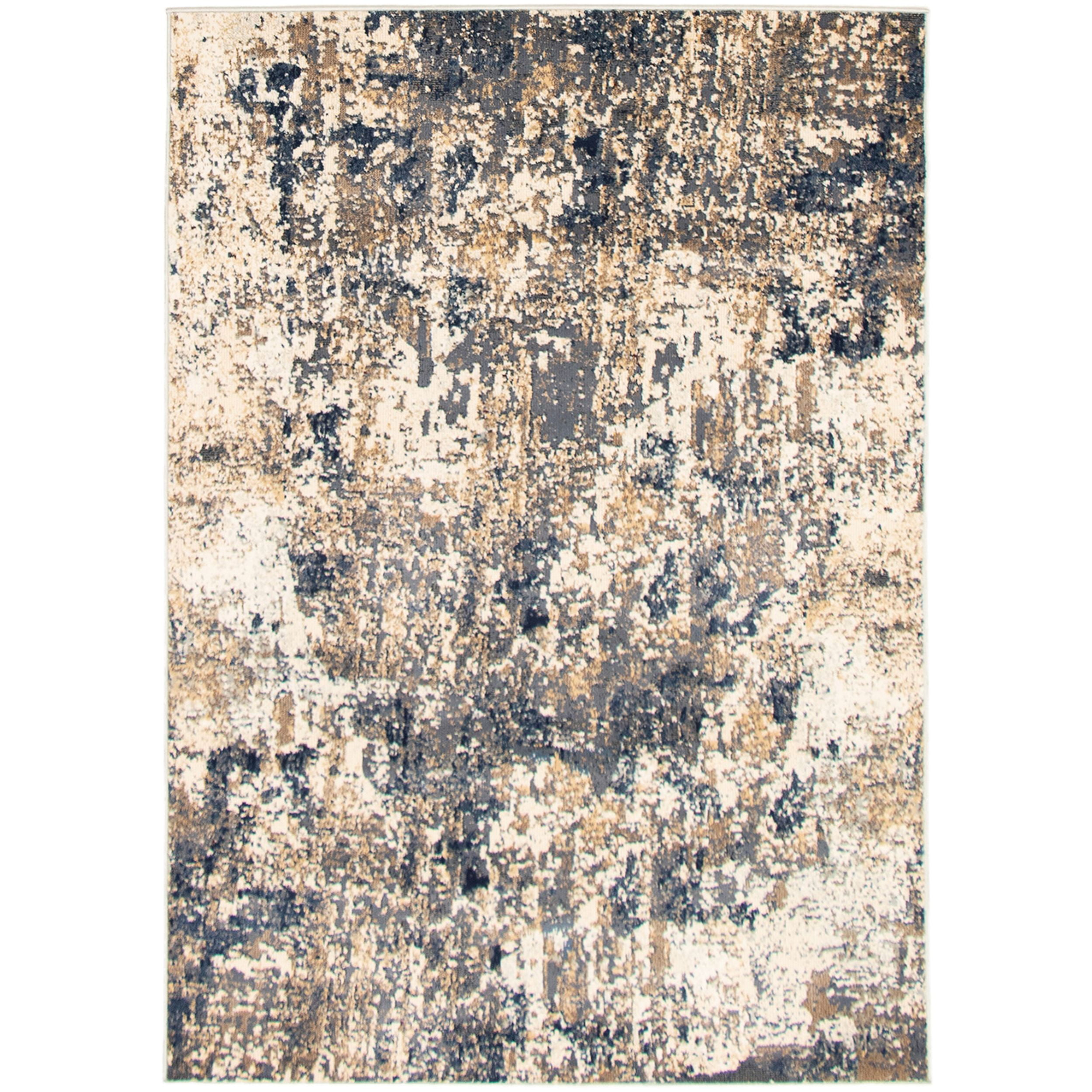 eCarpetGallery Eclipse Dark Navy, Ivory Rug 5'3" x 7'3" | 302370 ...