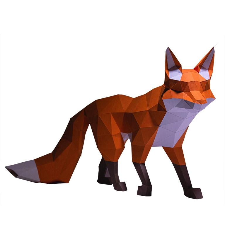 PAPERCRAFT WORLD DIY 3D Walking Fox Model - Walmart.com