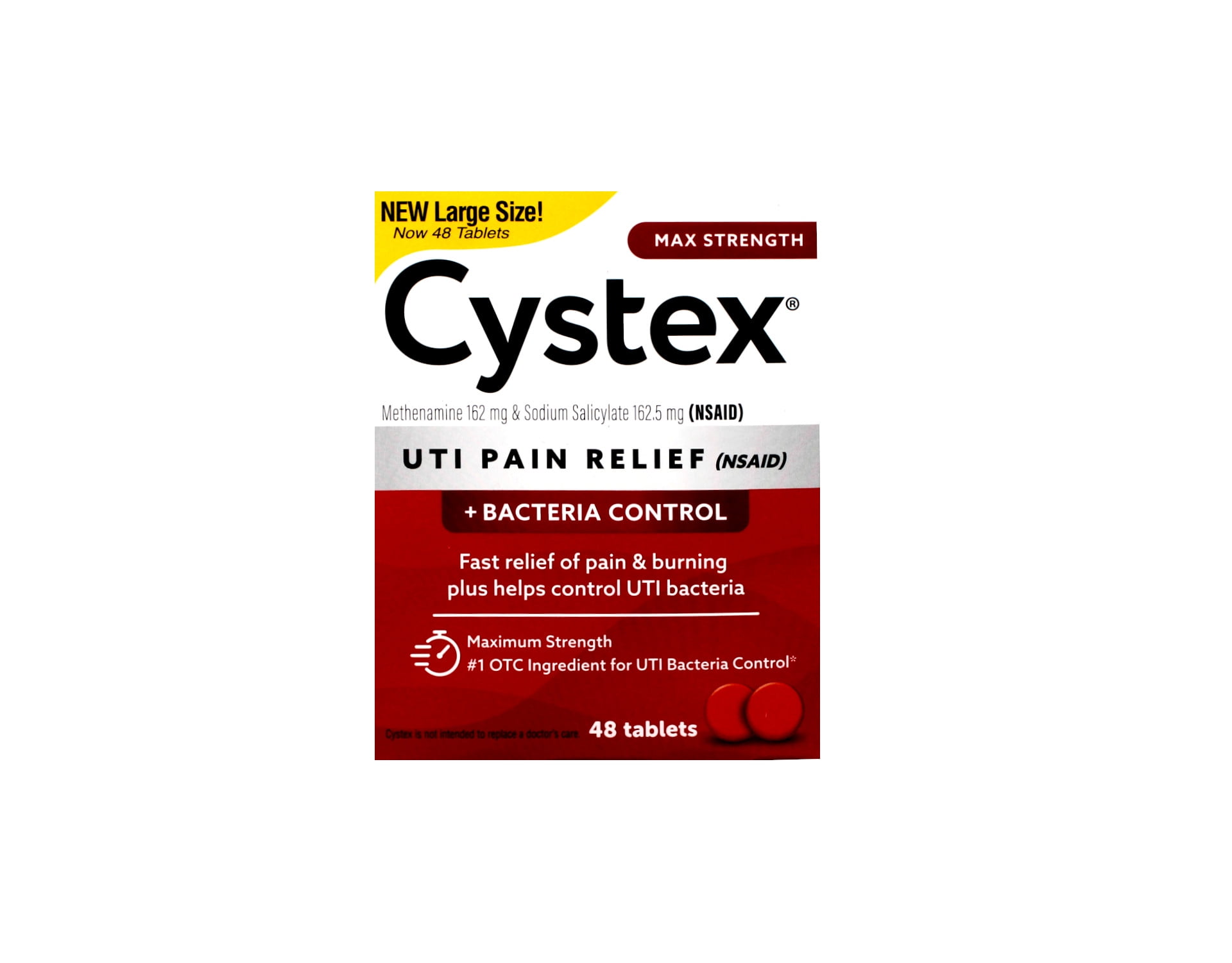 Cystex Urinary Pain Relief Tablets 48 Tablets Each - Walmart.com