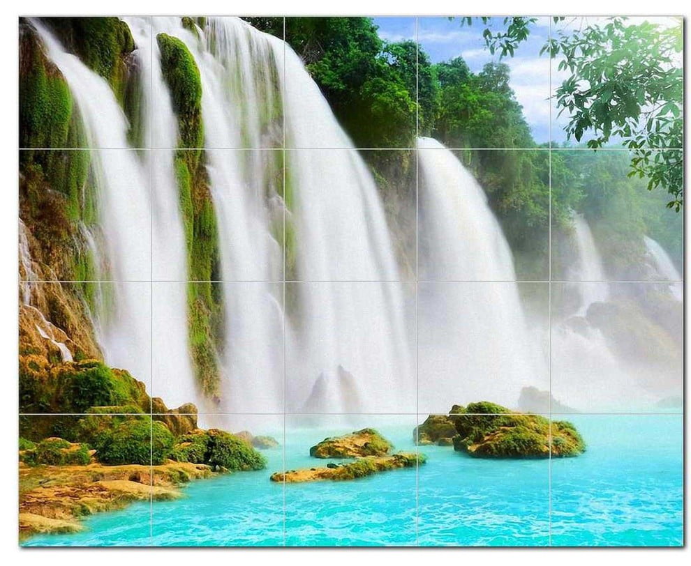 Waterfalls Ceramic Tile Mural Kitchen Backsplash Bathroom Shower ...