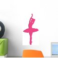 Ballet Silhouette Hot Pink Wall Decal by Wallmonkeys Peel and Stick ...