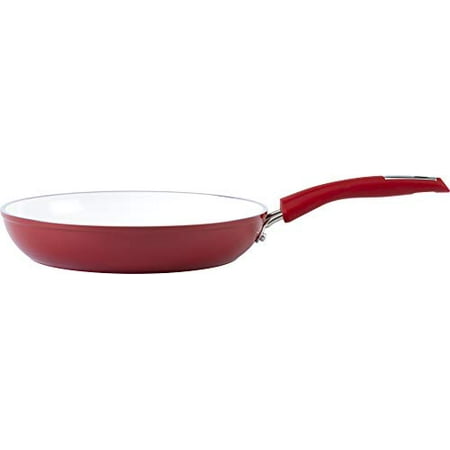 Bialetti Aeternum Nonstick White ceramic cookware, 10in Saute, Red ...