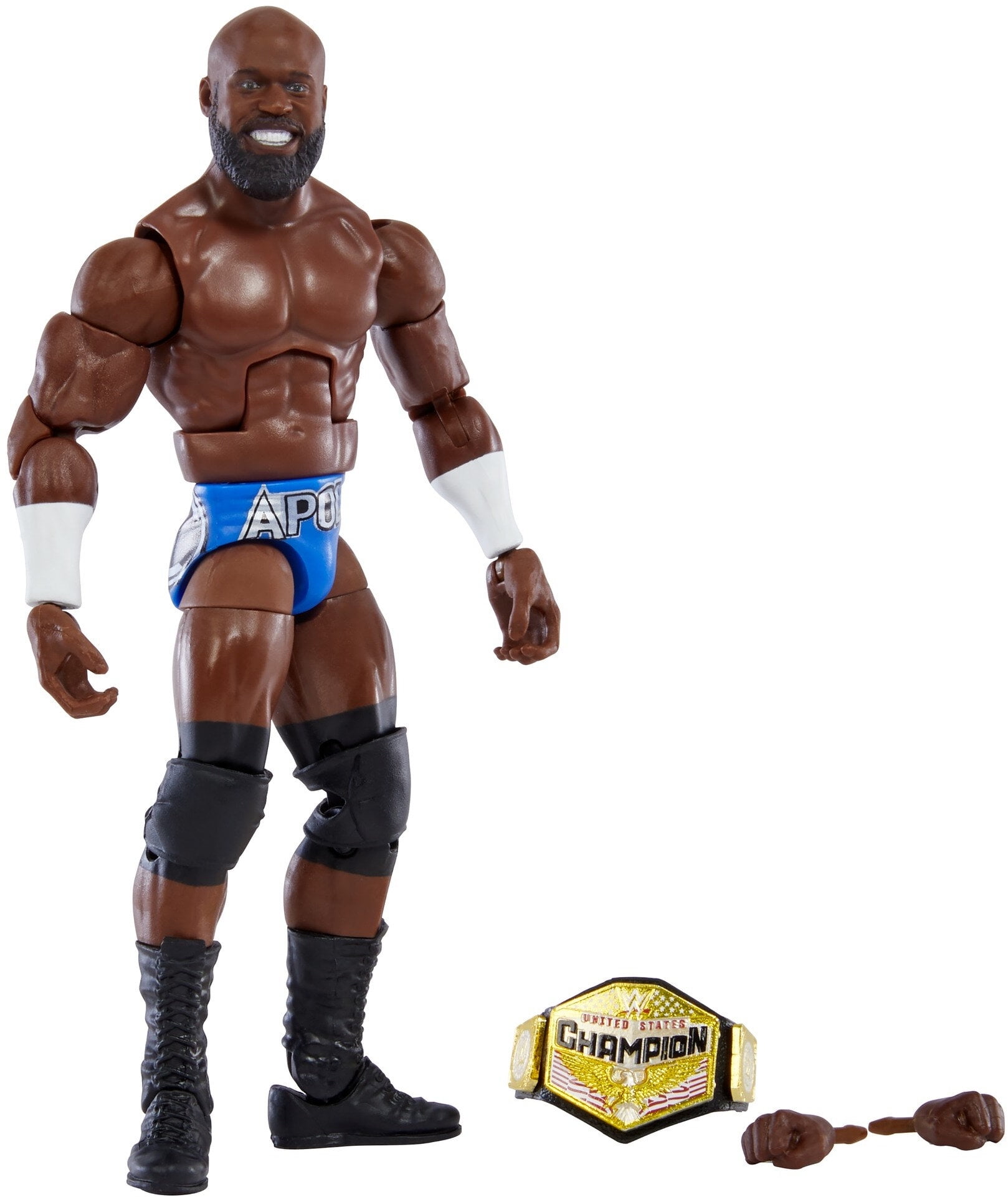 WWE Apollo Crews Elite Collection Action Figure, 6-in Posable ...