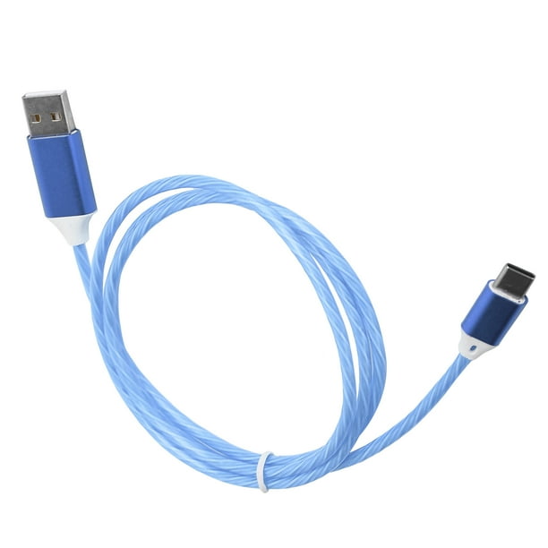 C USB To TypeC Charging Cable LED Light Up Flowing Fast Charging Cord ...